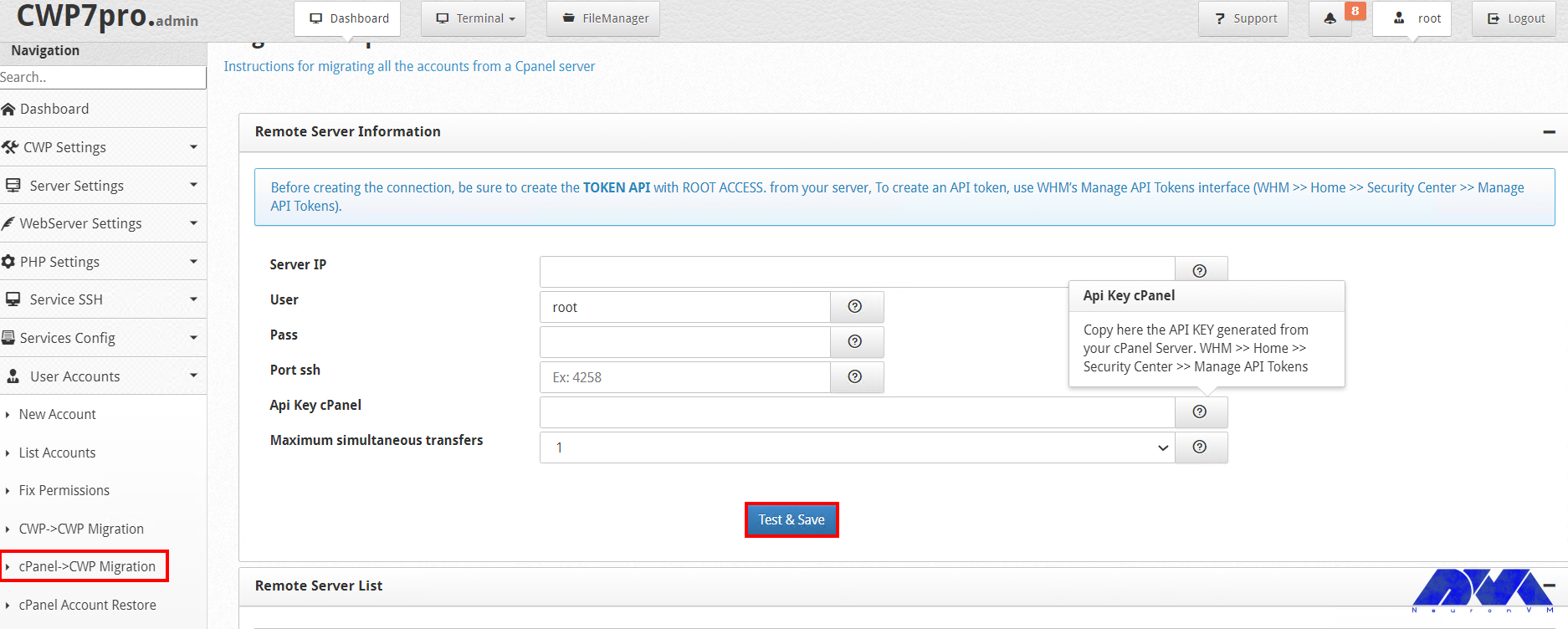 2 Ways to Migrate from cPanel to CWP - NeuronVM Blog